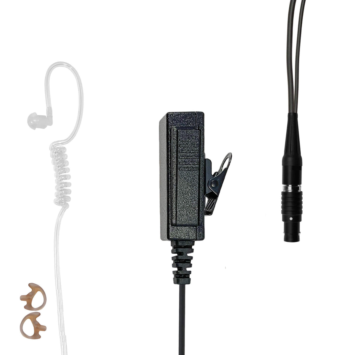 Tactical 2 Wire Mic & Earpiece Kit - Selex/Marconi/Bowman H4855, H4855 ...