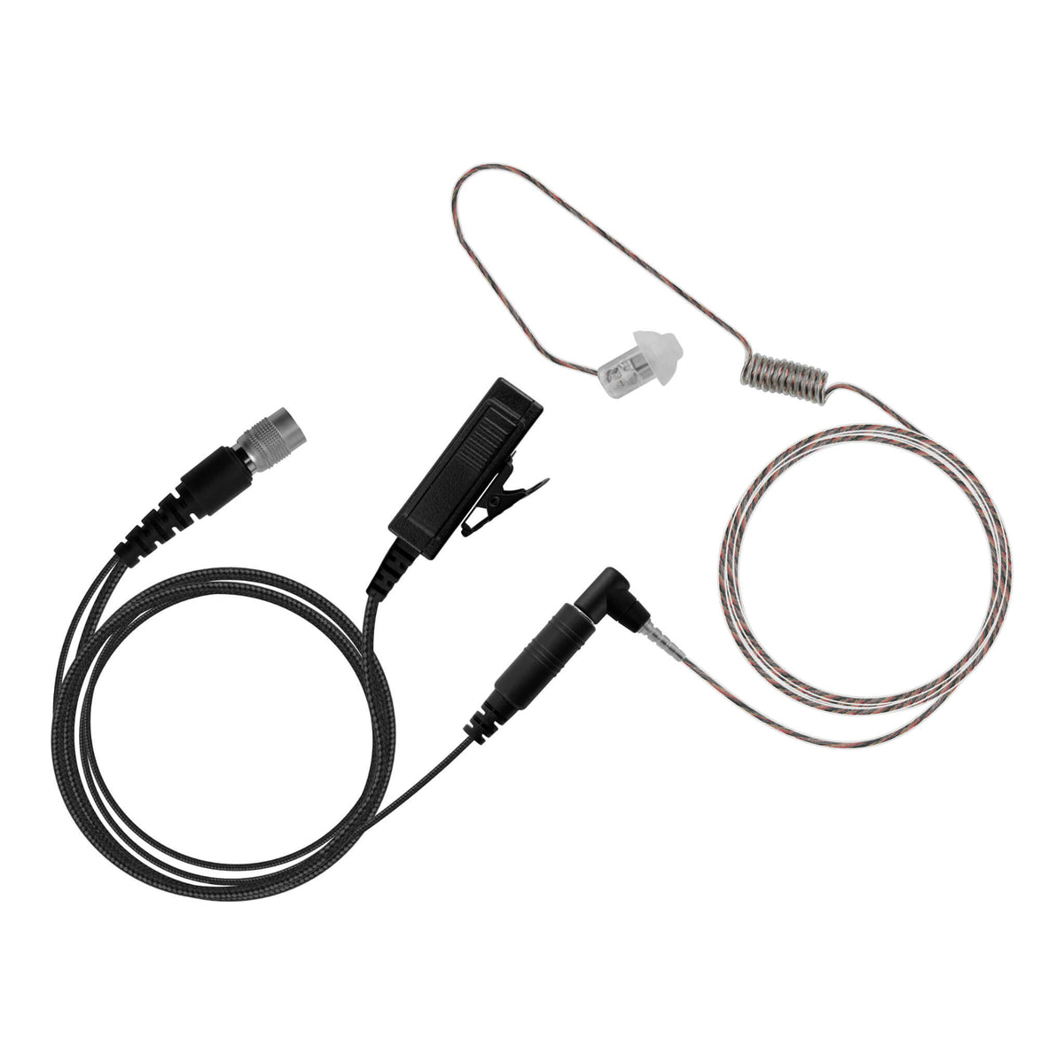 Braided Fiber Tactical Mic & Invisible Series Tubeless Earpiece Comple ...
