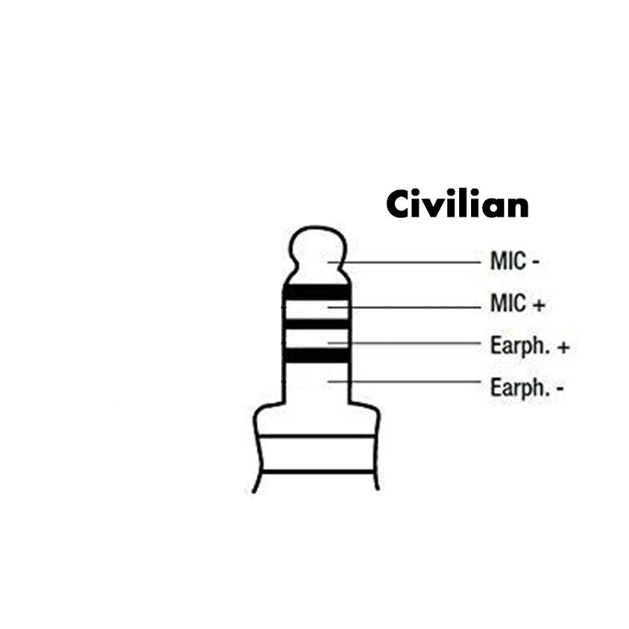 Tactical Radio Adapter/PTT for Headset: US/Civilian Wiring, Select Com ...