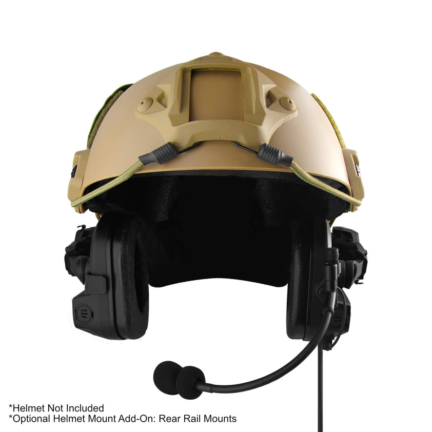 PolTact V2 Tactical Comms Helmet Headset w/ Active Hearing Protection ...