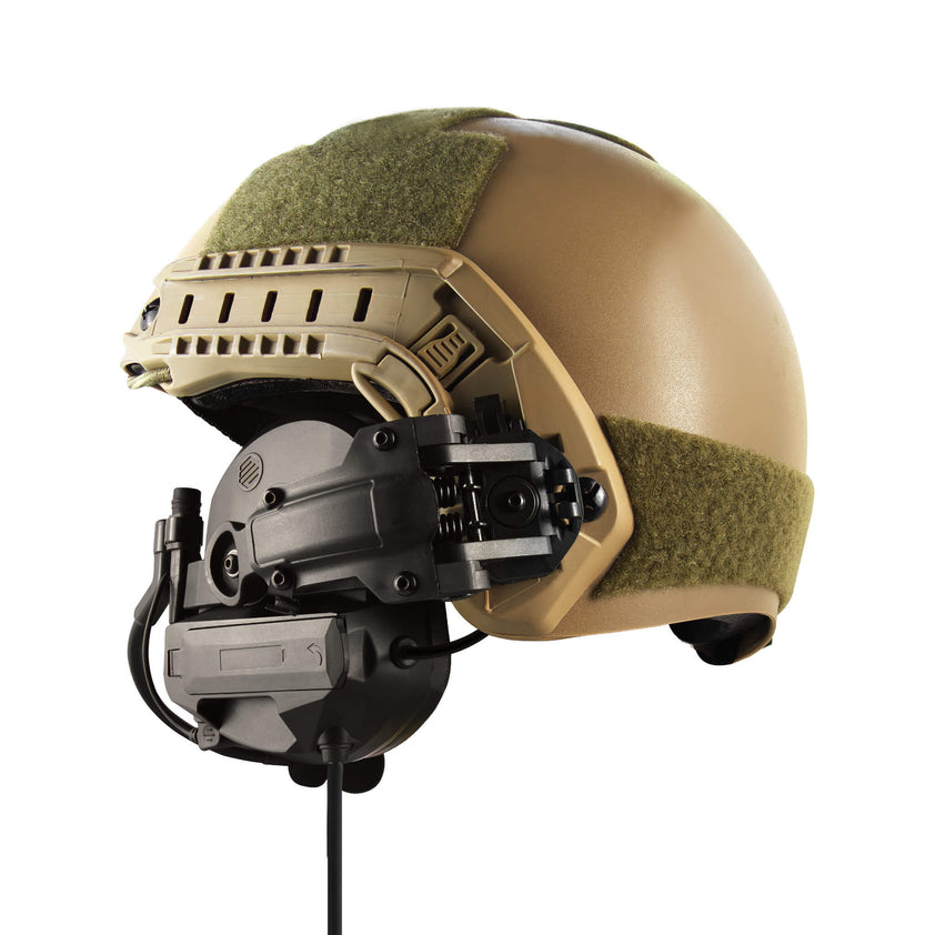 PolTact V2 Tactical Comms Helmet Headset w/ Active Hearing Protection ...