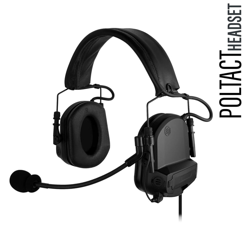 PolTact V1 Tactical Comms Headset w/ Active Hearing Protection - Heads ...