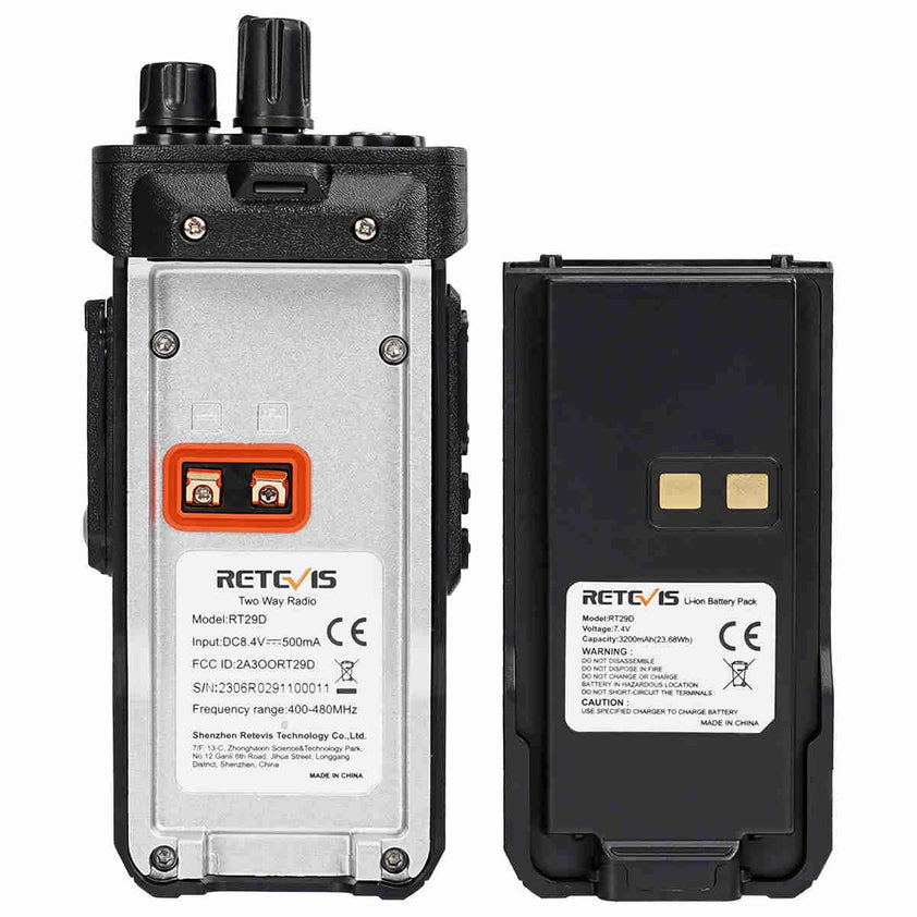 Retevis RT29D Waterproof Heavy Duty UHF Bluetooth DMR Portable Radio ...