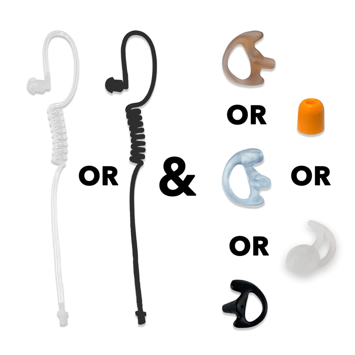 Refresher Kit For Radio Earpiece - Acoustic Tube Assembly & Any 2 Ear ...