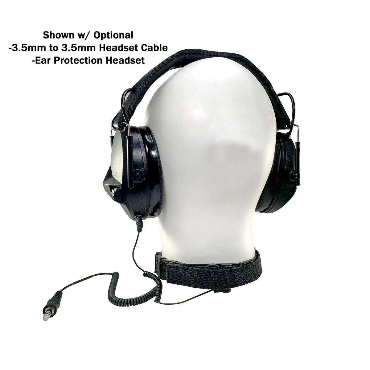 PolTact Tactical Throat Mic w/ Acoustic Tube Earpiece & 3.5mm w/ NATO ...